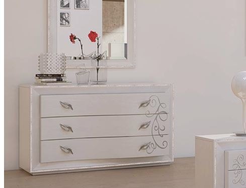 Euro Design Chanel 3 Drawer Chest - White - Dream Home Furnishings