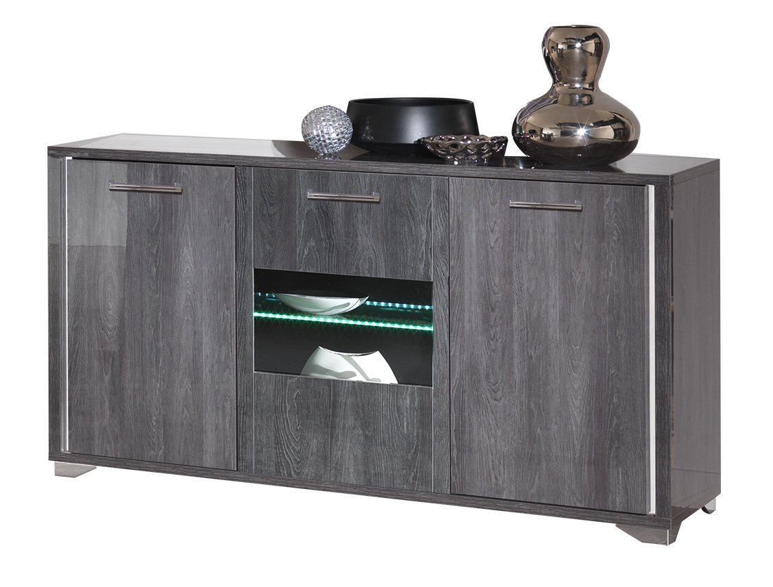 San Martino Armony Grey 3 Door Sideboard with LED Lights|San Martino A ...
