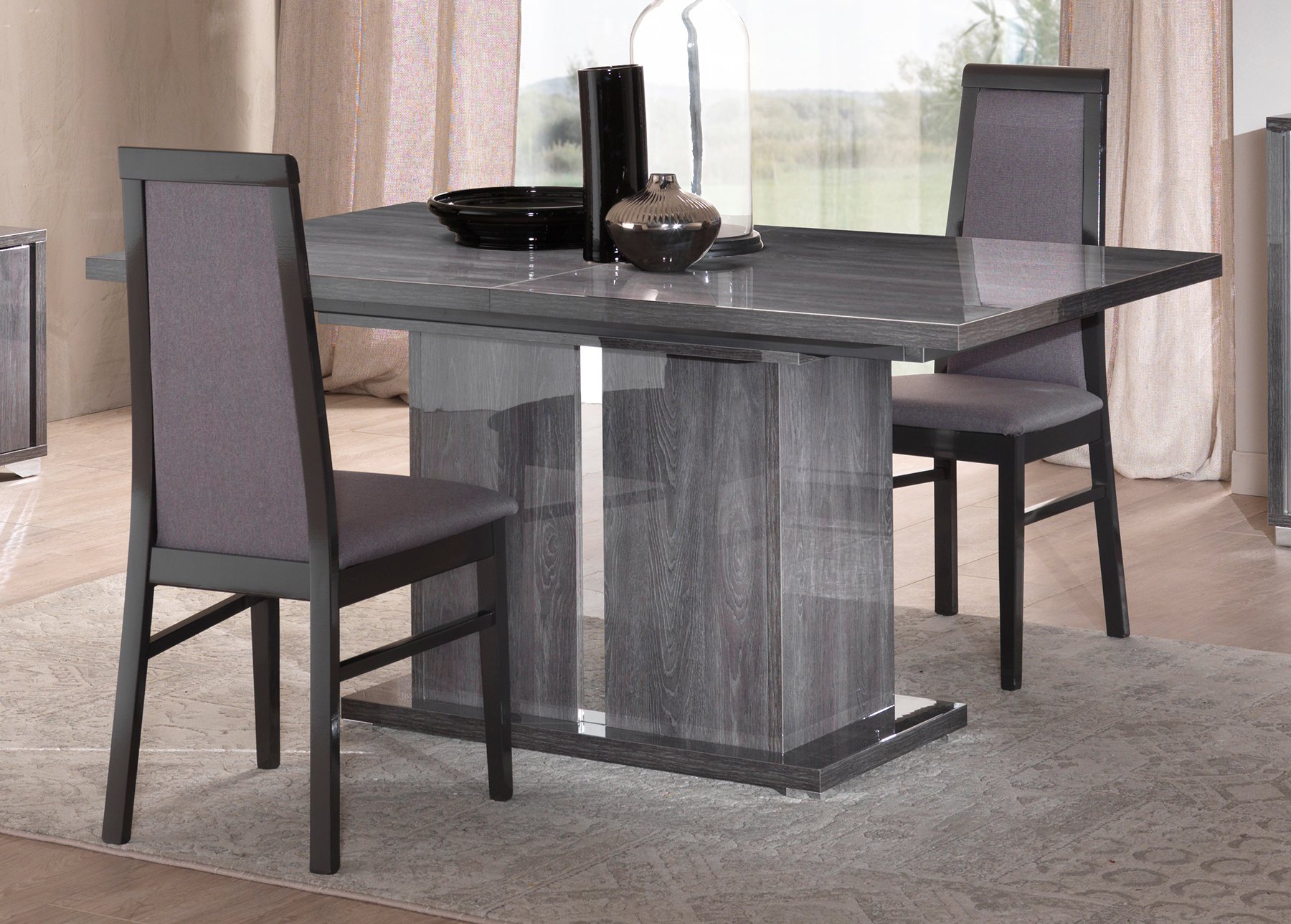 San Martino Italy San Martino Armony Grey Extending Dining Table ...