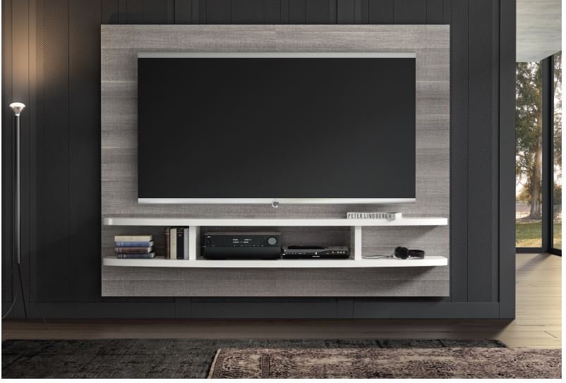 Status Wall Unit Grey Oak + White |Status Evolution Ivory and Wood TV ...