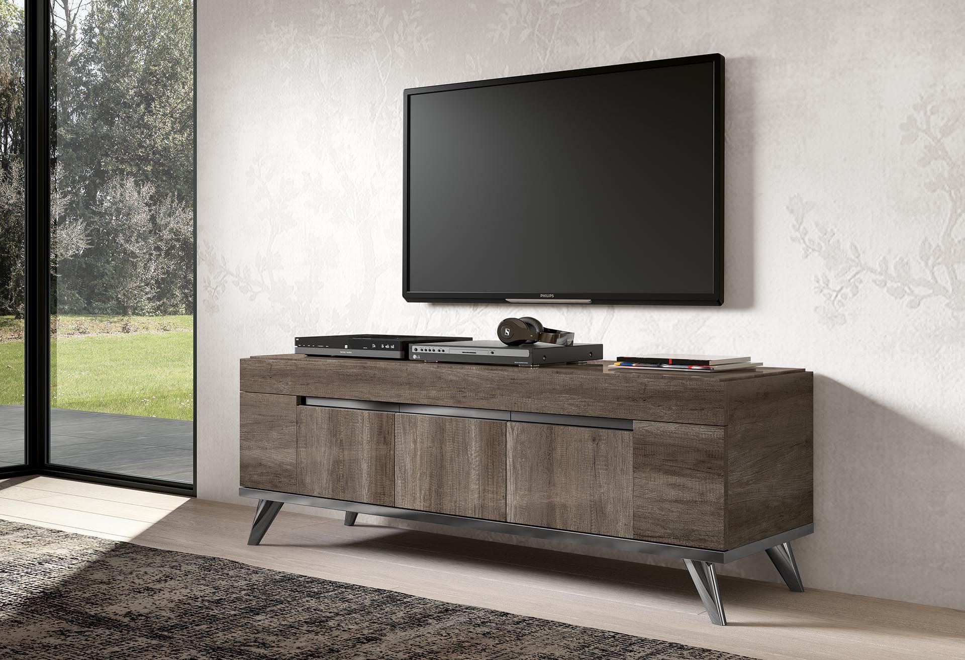 Status Medea Vintage Oak 3 Door TV Unit| Italian furniture | status fu ...