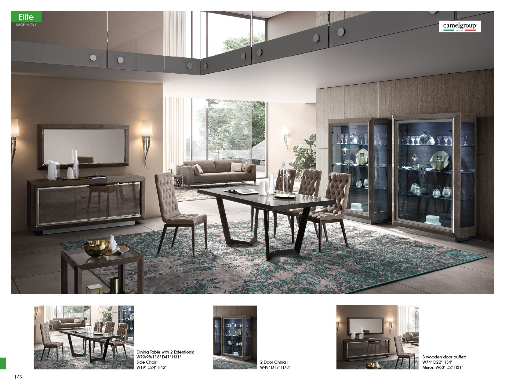 Camel Group Elite Dining Table|Camel Group Elite 3 Door Buffet|Camel G - Dream Home Furnishings