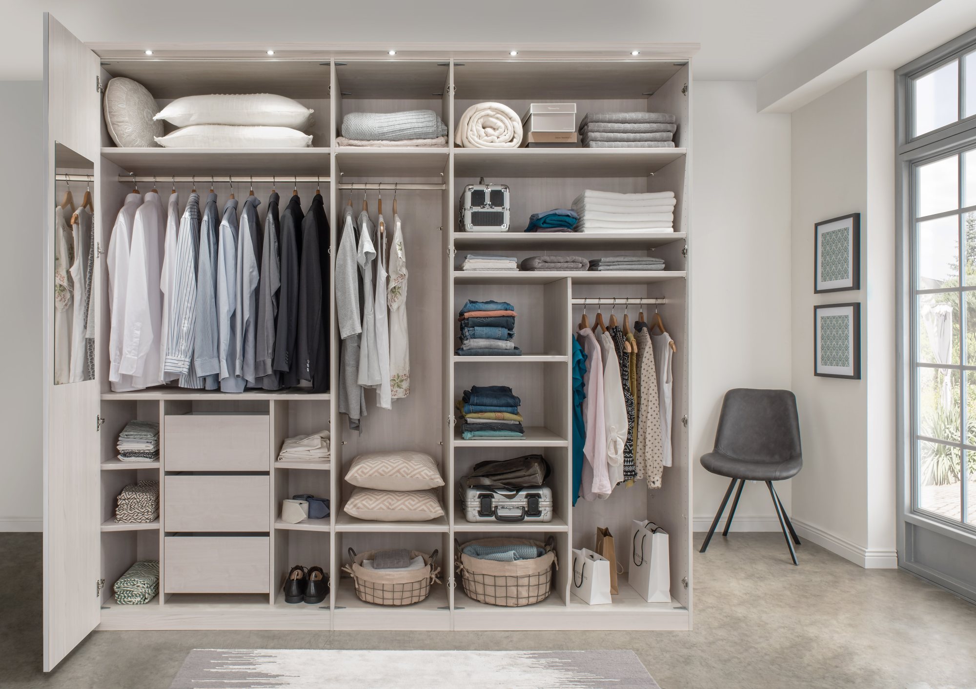 Wiemann German Furniture Wiemann All In hinged-door wardrobe of width ...