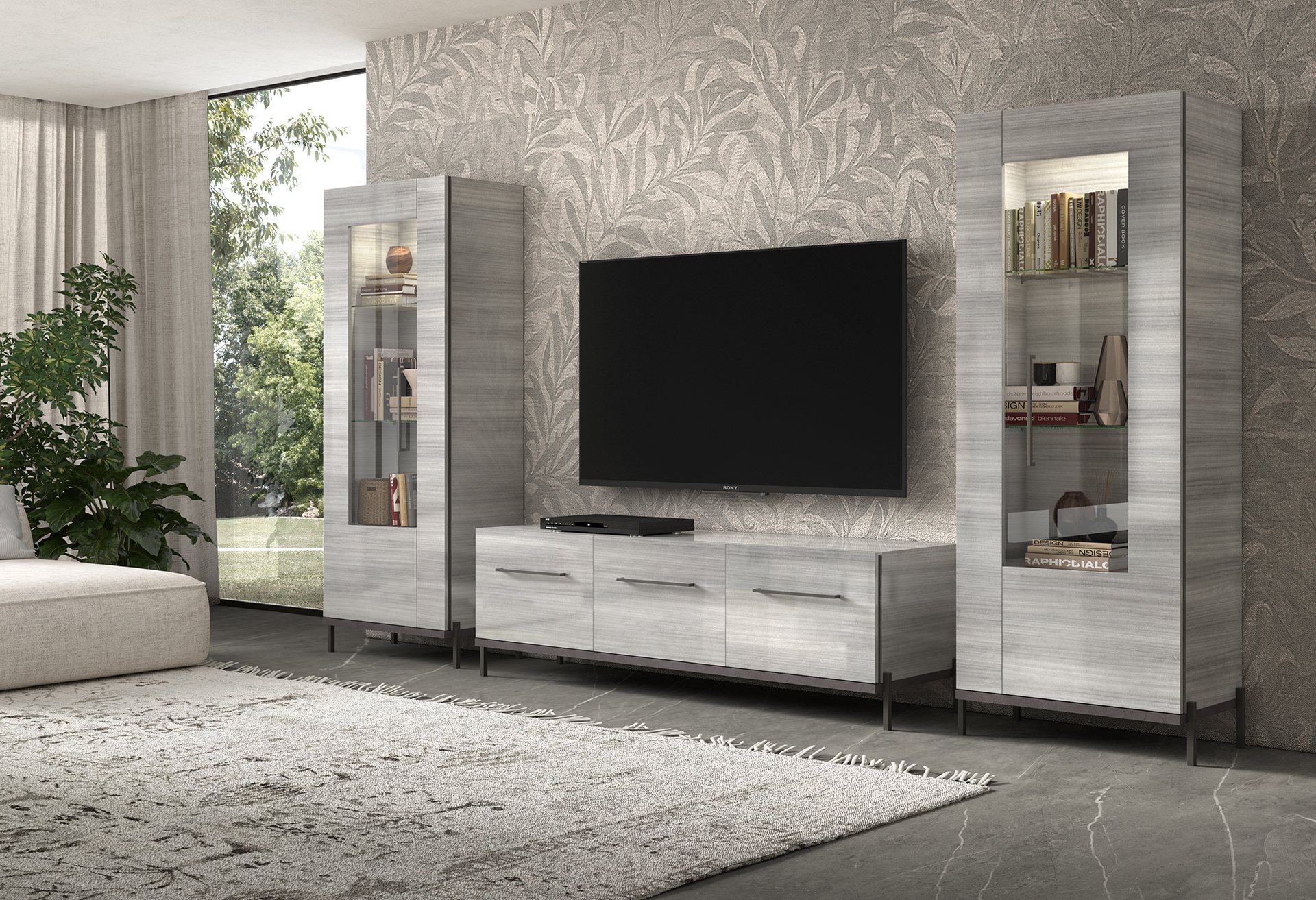 Status SRL Italy Status Mia Day 3 Door TV Unit With Handle - Dream Home ...