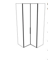 Wiemann German Furniture Corner unit, 90 degree with Hinged doors ...