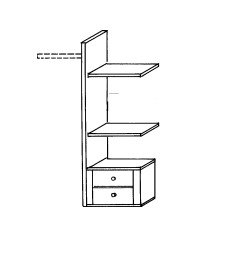 Wiemann German Furniture Laundry shelf insert,consisting of: 2 drawers ...