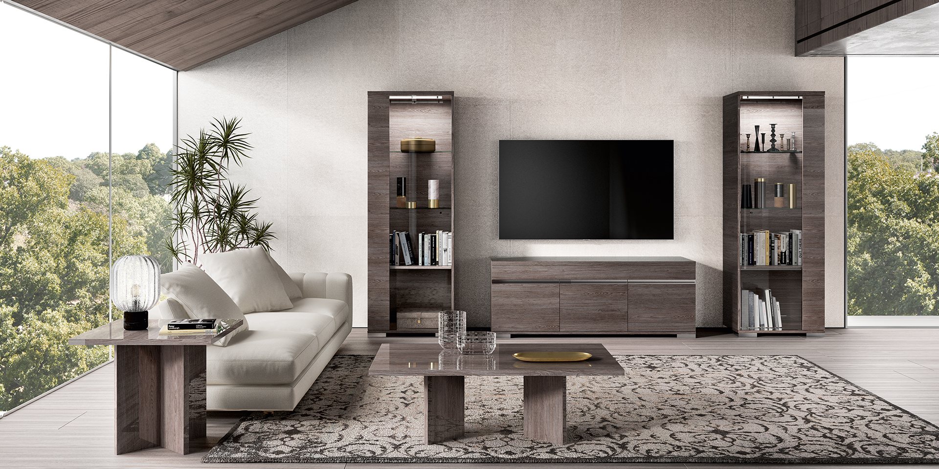 Status Medea Vintage Oak 3 Door TV Unit| Italian furniture | status fu ...
