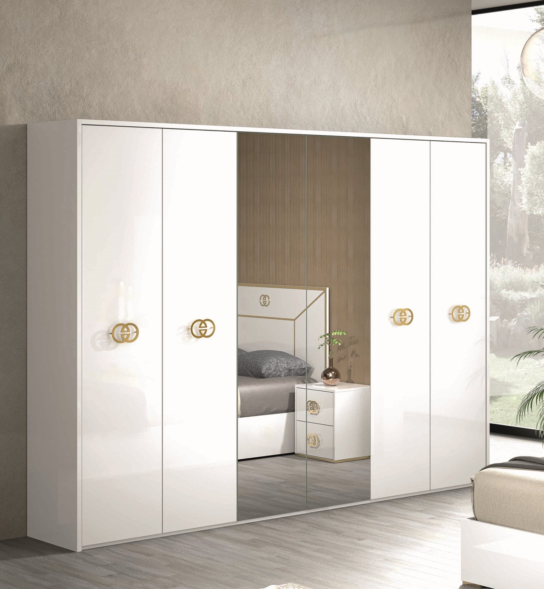 Accadueo H2O H2O Design Vogue White and Gold Wardrobe - Dream Home ...