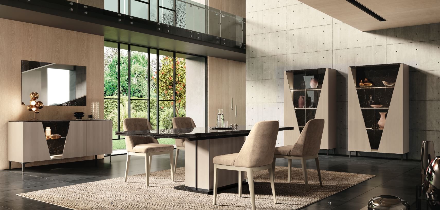 camel-group-elite-day-2-door-vitrine-noce - Dream Home Furnishings