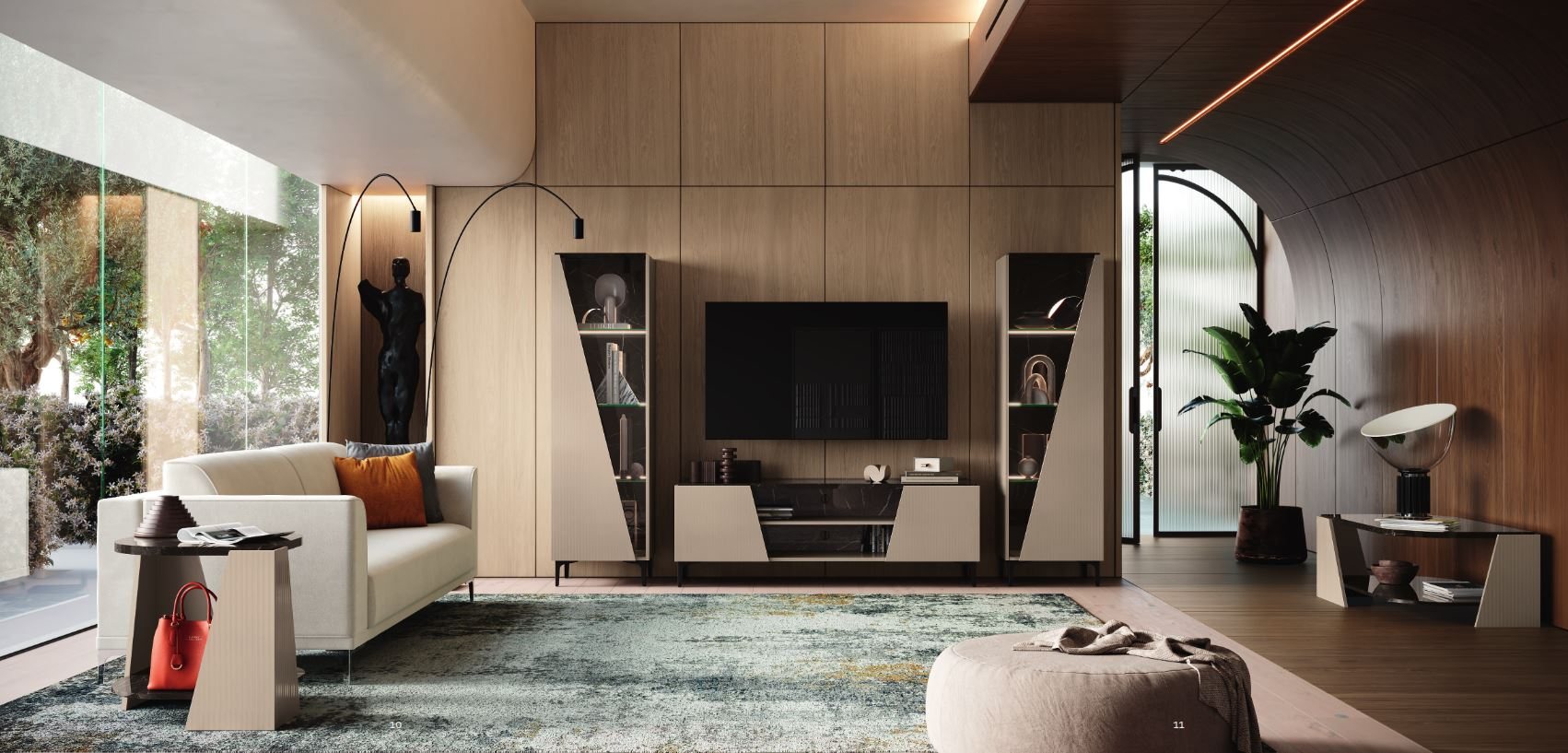 camel-group-elite-day-2-door-vitrine-noce - Dream Home Furnishings