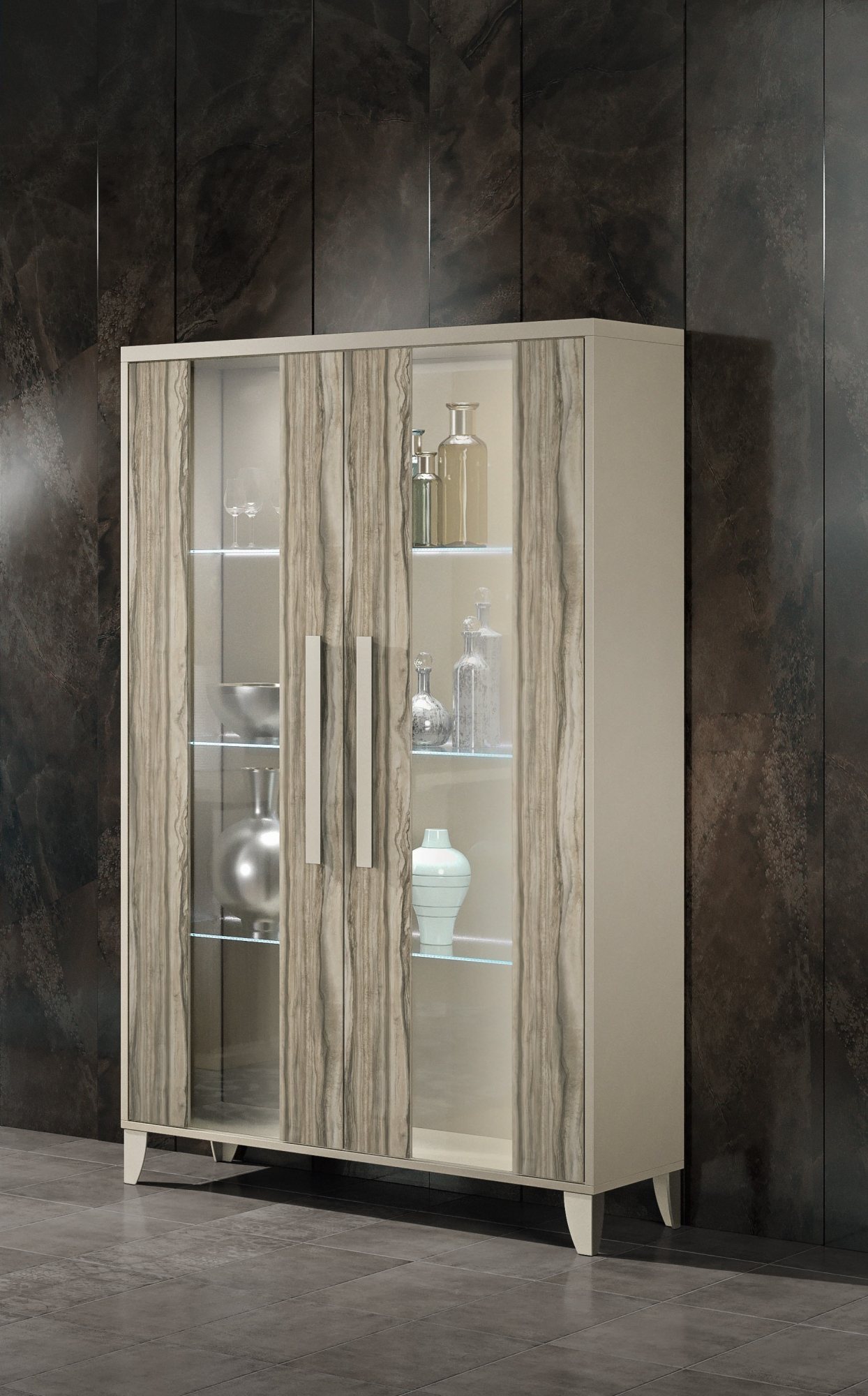 H2O Design Athen Rovere Oak 1 Door Vitrine | vitrine | Italian furnitu ...